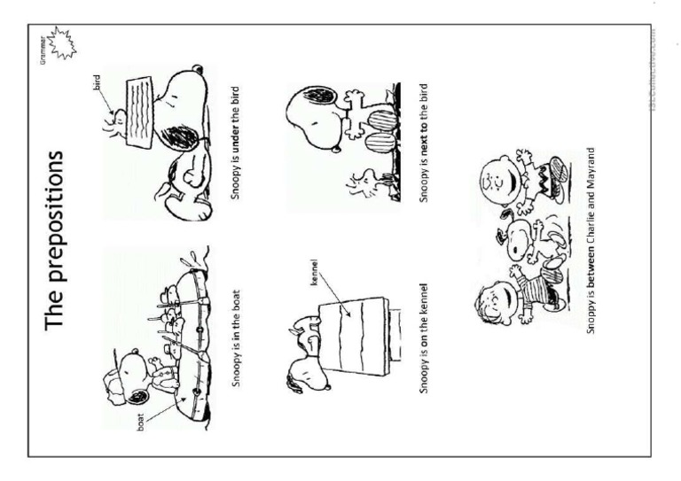 Snoopy Preposition | PDF