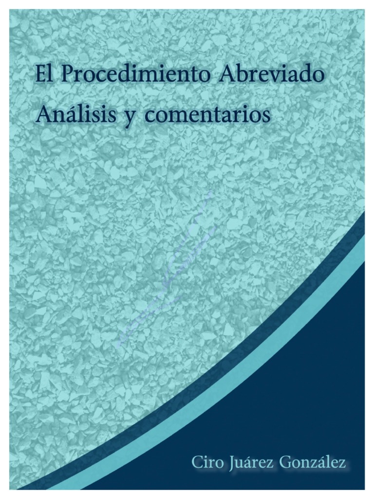 El Procedimiento Abreviado | PDF | Derecho penal | Ley procesal