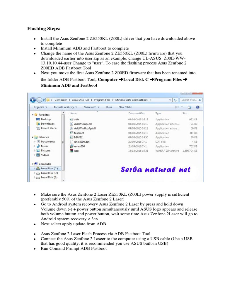 Flashing Steps:: Minimum ADB and Fastboot | PDF | Games & Activities | Computers