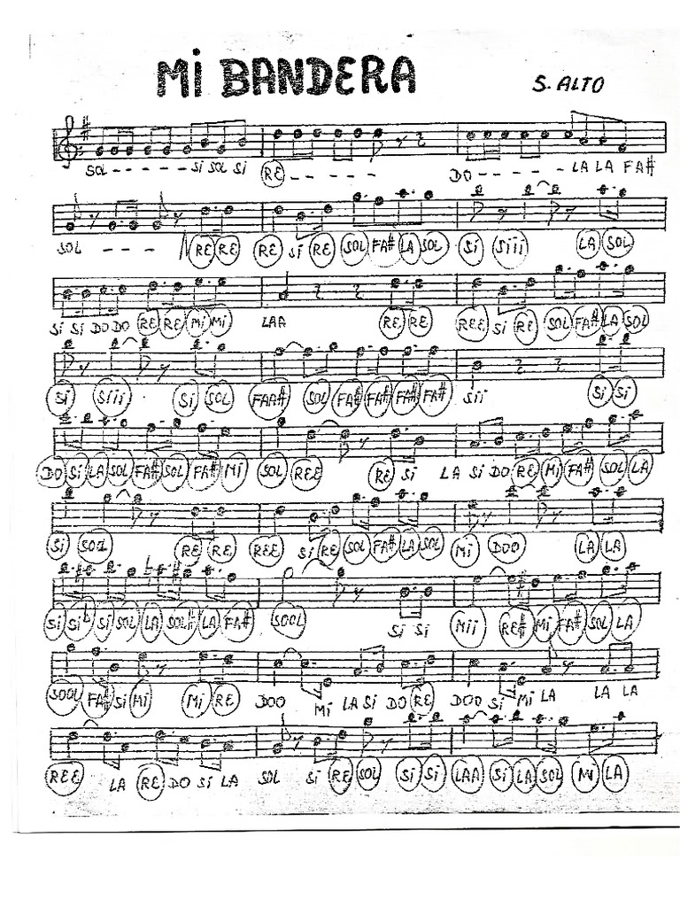 Marcha Bandera Partitura