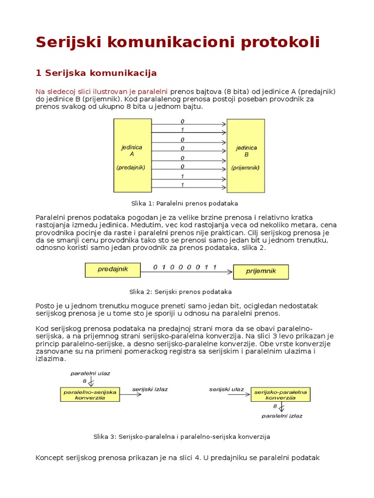 Serijski Komunikacioni Protokoli | PDF