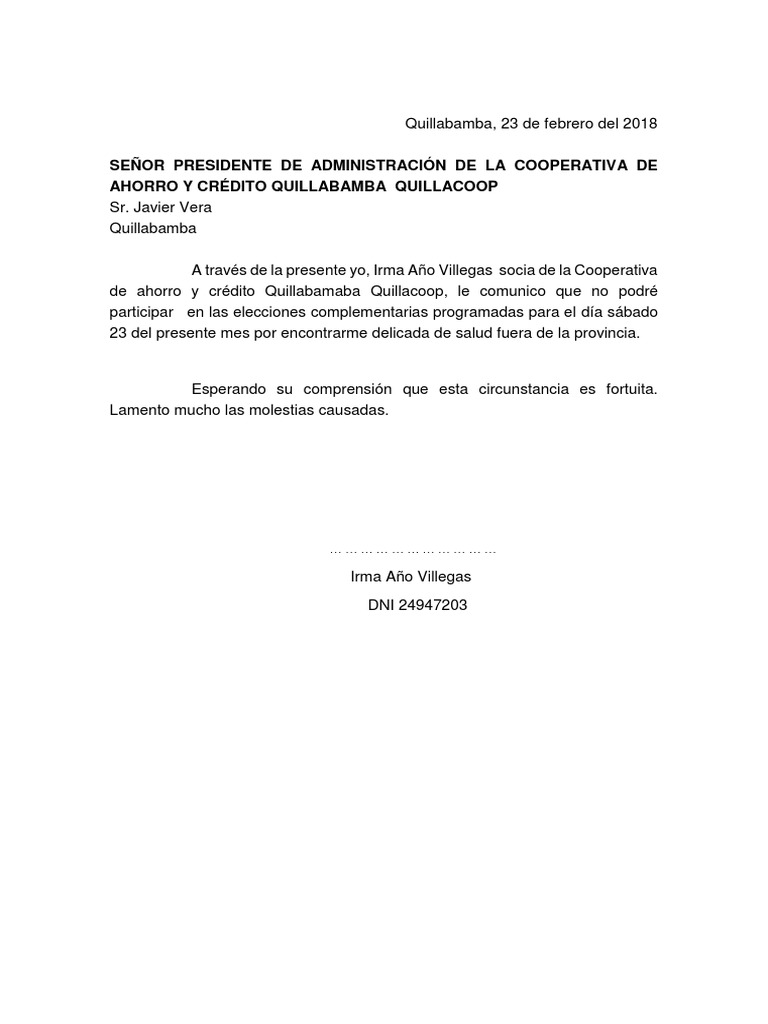 Carta de Dispensa | PDF