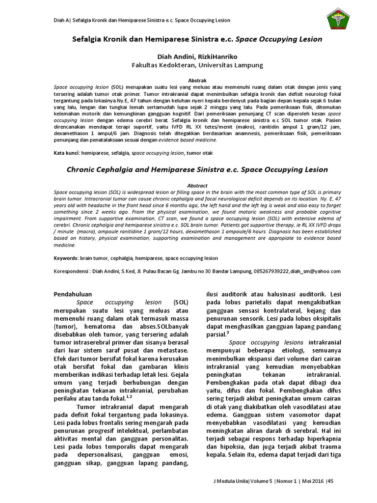 Sefalgia Kronik | PDF