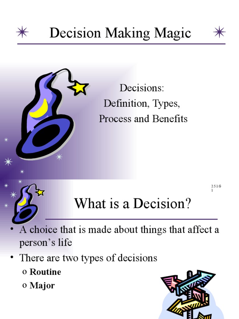 Decision Making Magic: Decisions: Definition, Types, Process and ...