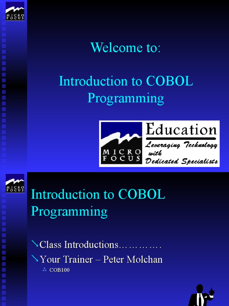 Welcome To: Introduction To COBOL Programming | PDF | Computer Program | Programming