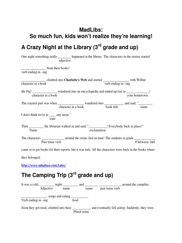 Madlibs: So Much Fun, Kids Won'T Realize They'Re Learning! A Crazy ...