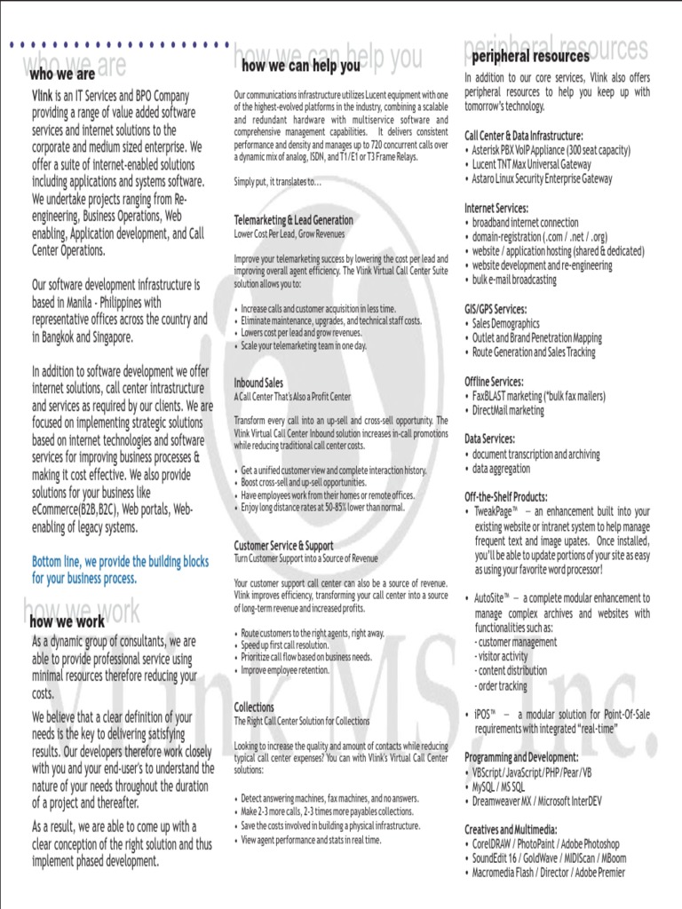 Project Abstract PITC | PDF | Call Centre | Sales