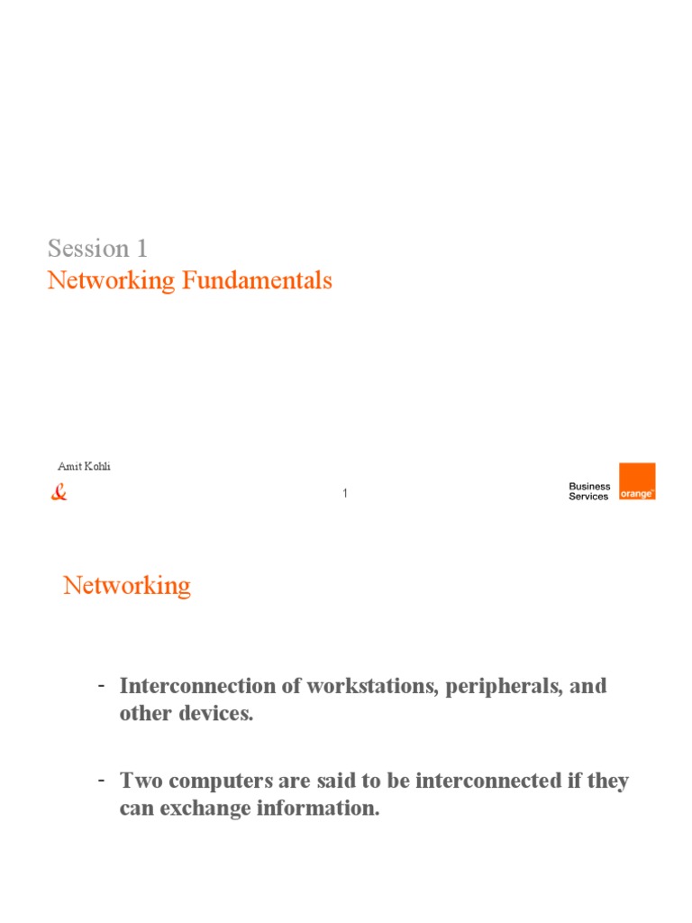 Session 1: Networking Fundamentals | PDF | Computer Network | Network Switch