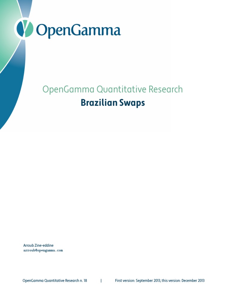 Brazilian Swaps OpenGamma | PDF | Swap (Finance) | Discounting