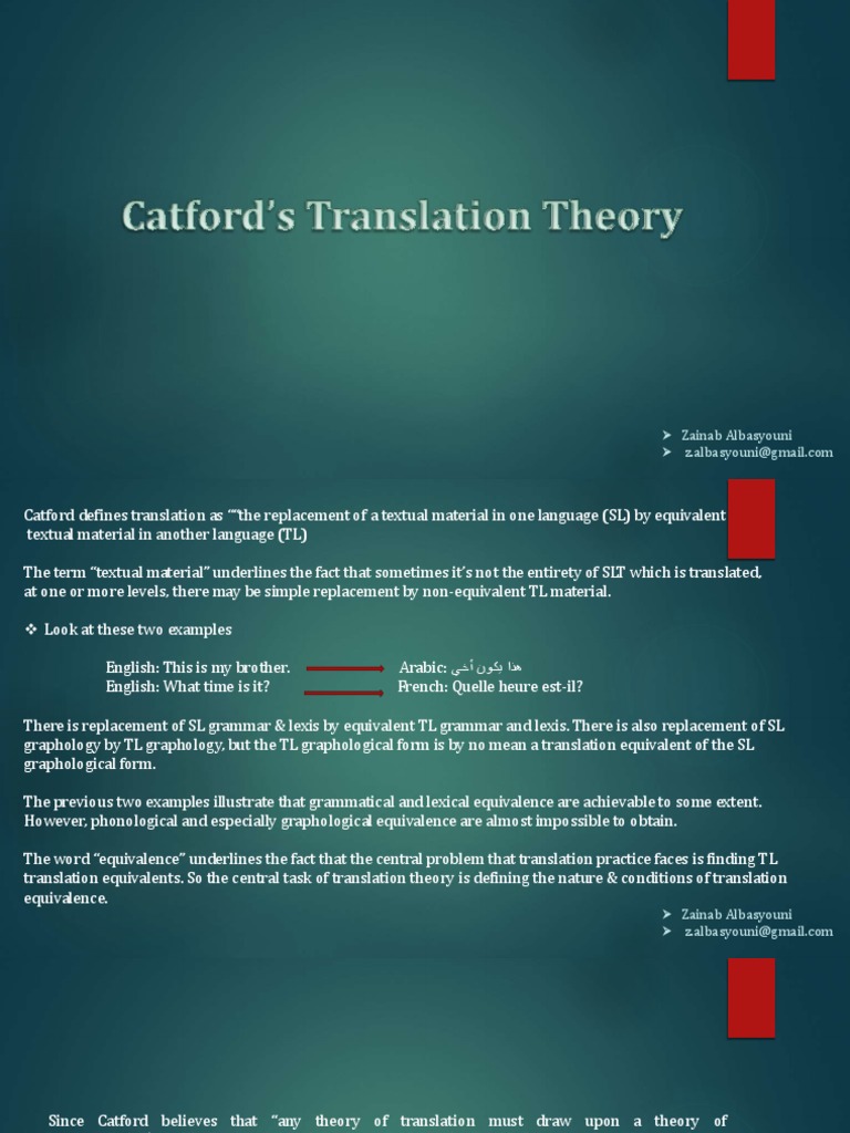 Catford Theory | PDF | Sentence (Linguistics) | Clause