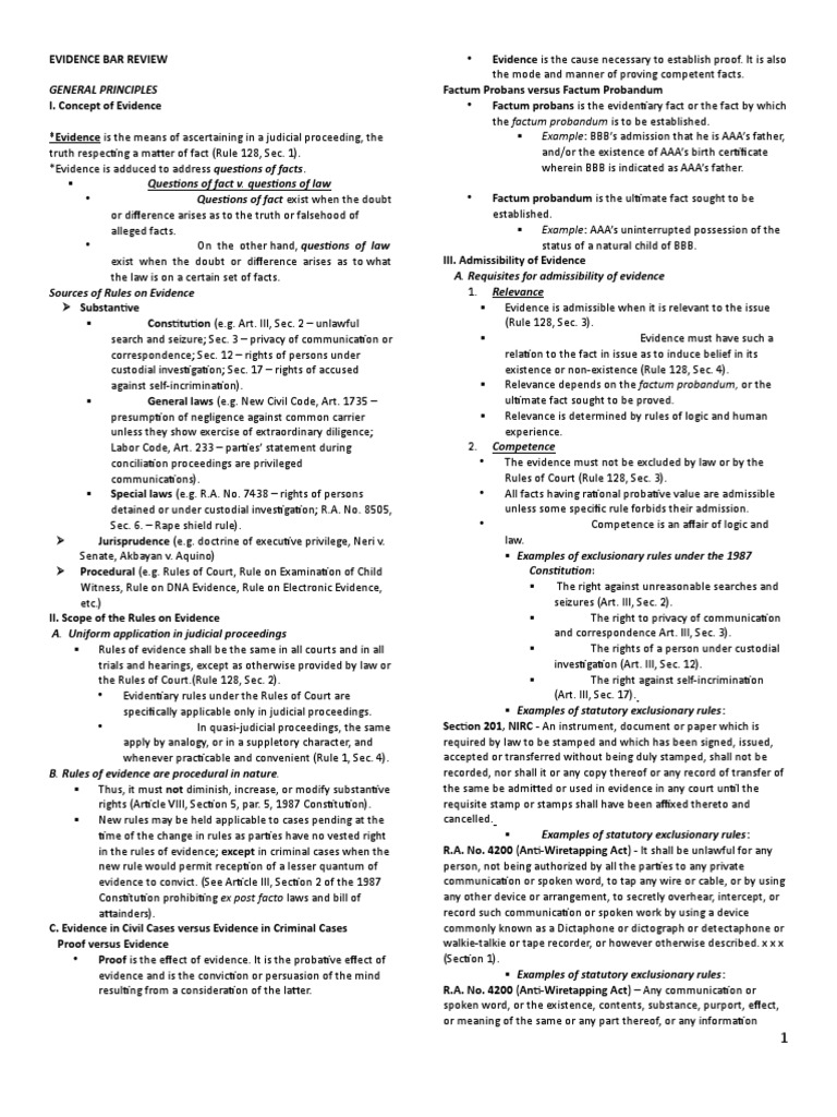 Example: BBB's Admission That He Is AAA's Father | PDF | Evidence ...