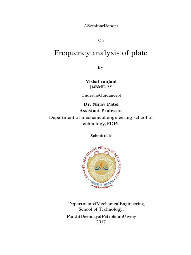 Frequency Analysis of Plates Report | PDF | Classical Mechanics ...