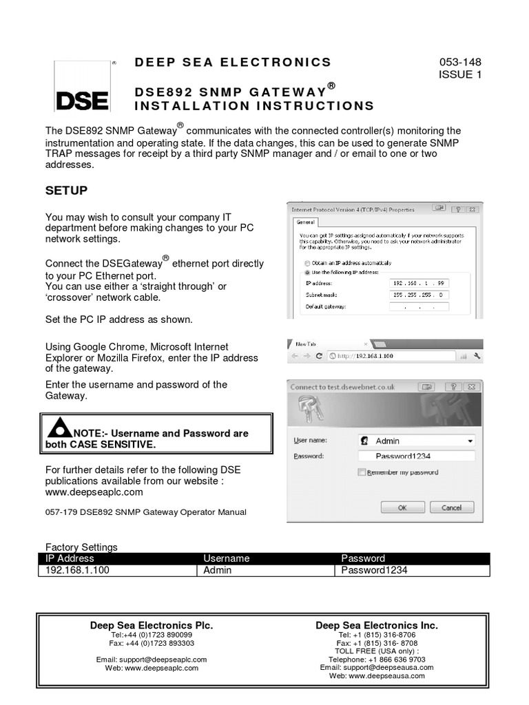 DSE892 Installation Instructions | PDF | Gateway (Telecommunications ...