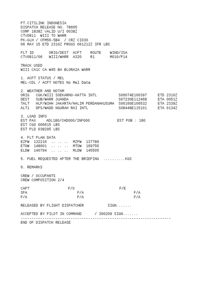 811 CGK Sub | Download Free PDF | Aerospace Engineering | Transport Safety
