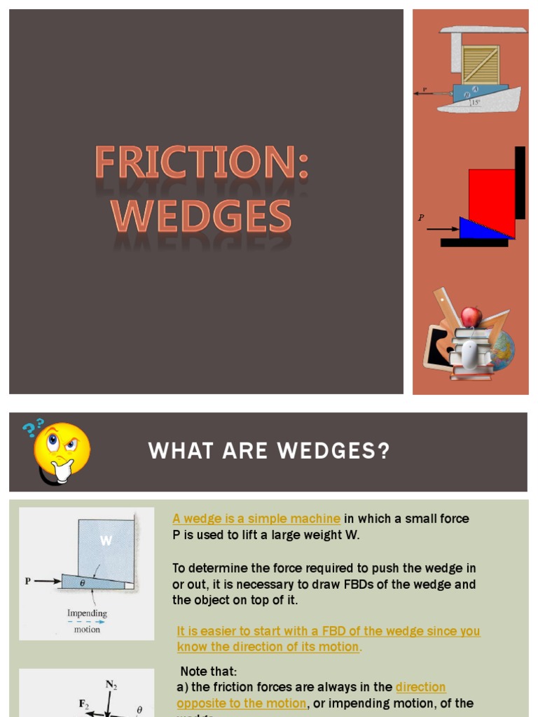 Statics Wedges | PDF | Friction | Force