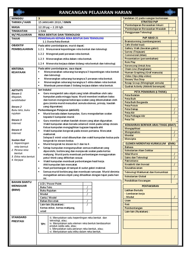 RPH RBT Ting 1 Ming 3 Rusni | PDF