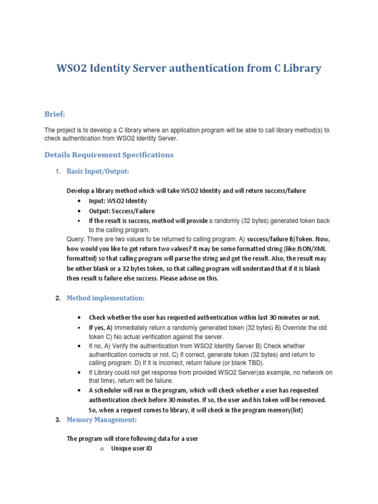 WSO2 Identity Server Authentication From C Library | PDF | Library ...