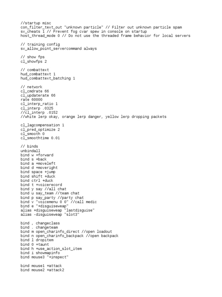 Team Fortress 2 Sample Autoexec File by Mistress Tina | PDF | Texture ...