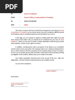 Sample Notice To Explain (Insubordination) | PDF