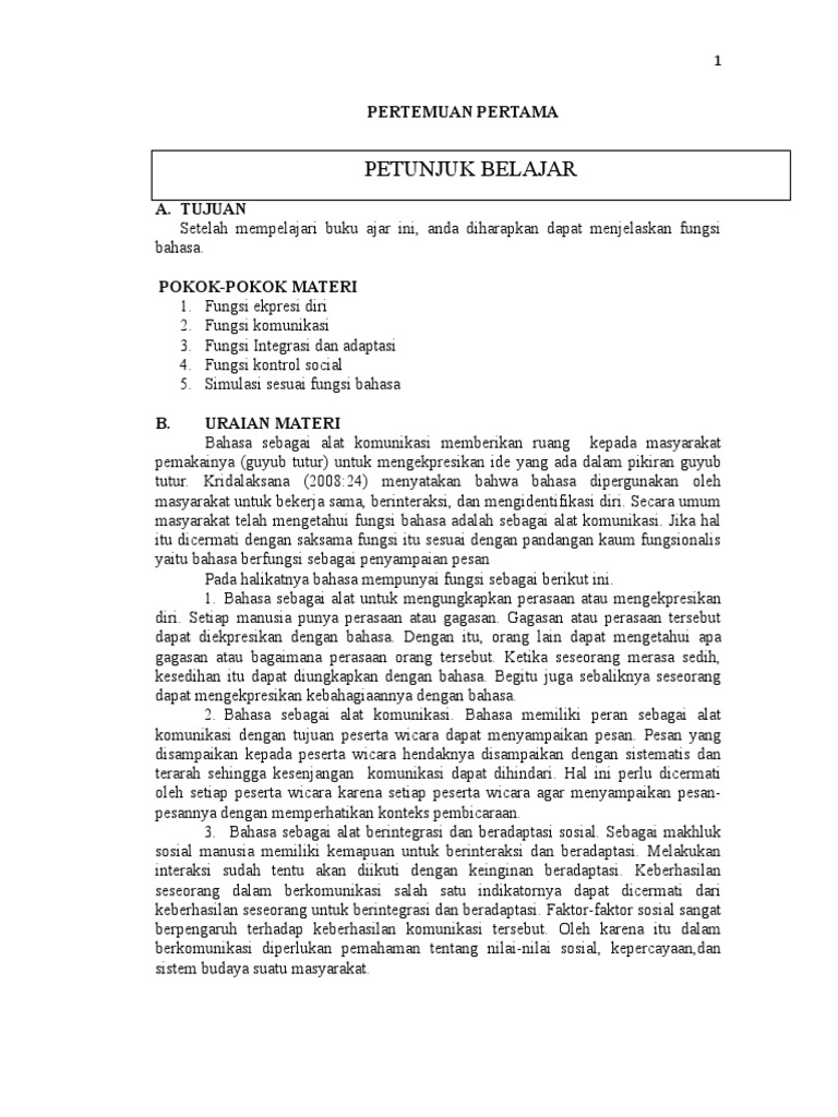 CONTOH Buku Ajar Bahasa Indonesia Pak Suar-1 | PDF