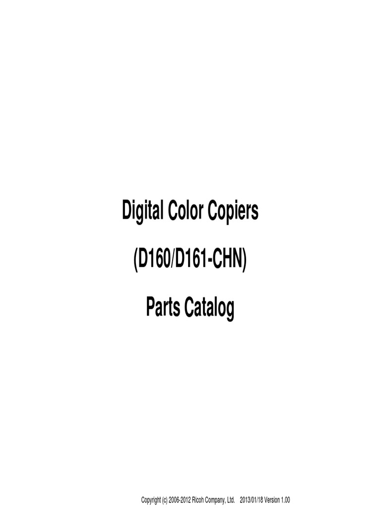P D160 - D161 - CHN - V1.00 | PDF | Office Equipment | Equipment