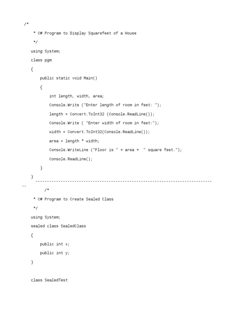 Sanfoundry Sourcecode | PDF | C Sharp (Programming Language) | Information Technology Management