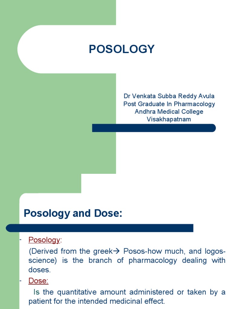 posology-151223081101 | Chemistry | Dose (Biochemistry)