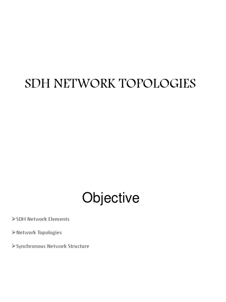 Network Topologies - SDH in Telecommunication | PDF | Network Topology ...