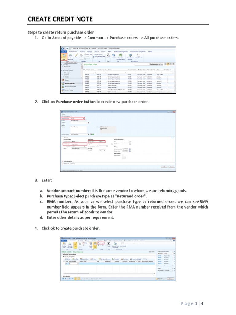 How To Create Credit Note - 1 | PDF | Receipt | Invoice
