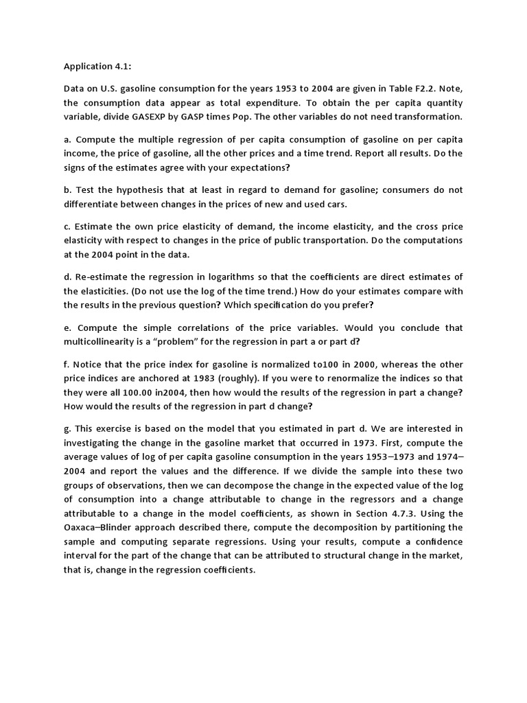 Assignment 1 | PDF | Multicollinearity | Regression Analysis