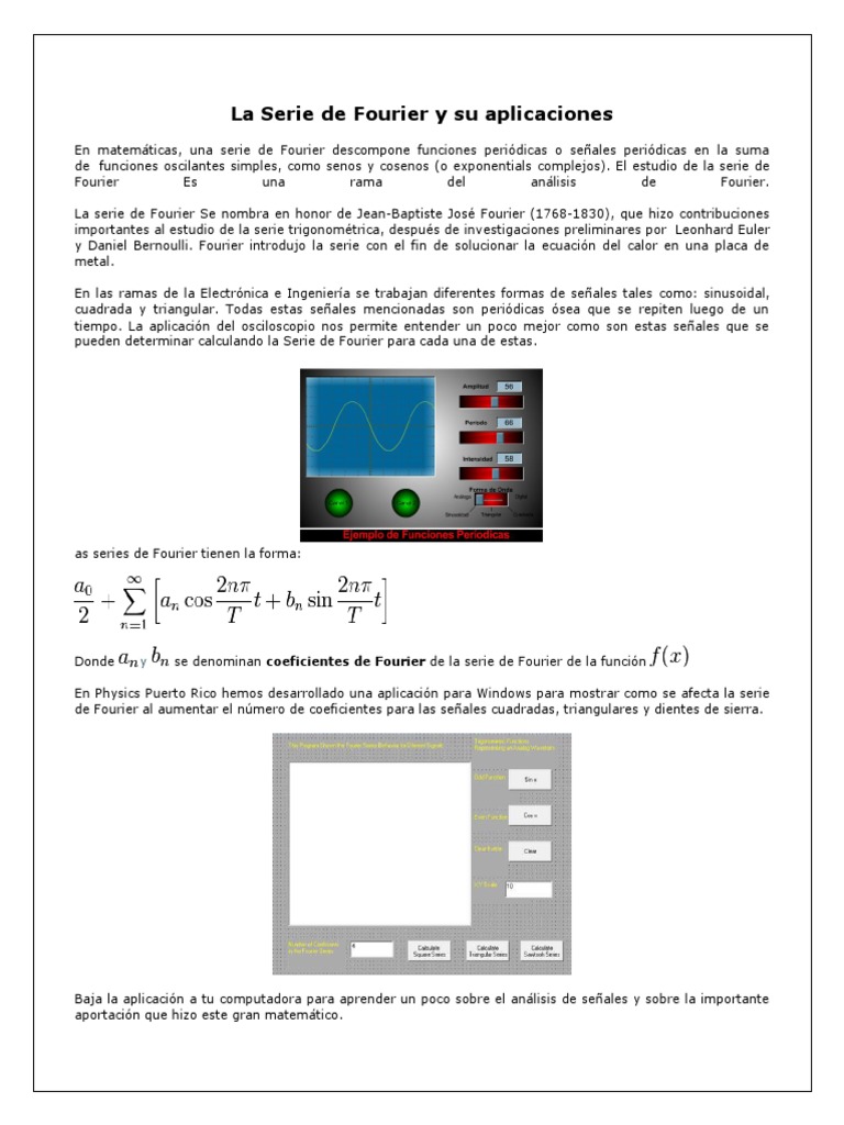 La Serie de Fourier y Su Aplicaciones | PDF