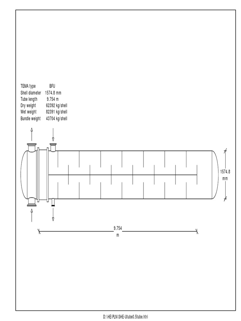 TEMA Type Shell Diameter Tube Length Dry Weight Wet Weight Bundle ...