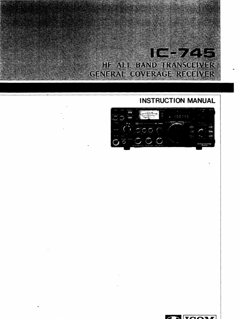 Icom IC-745 Instruction Manual | PDF