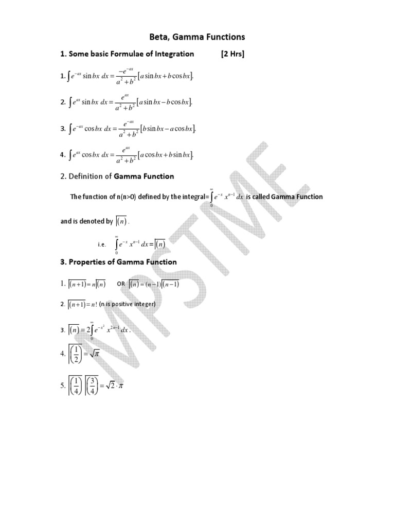 Beta Gamma | PDF | Function (Mathematics) | Trigonometric Functions