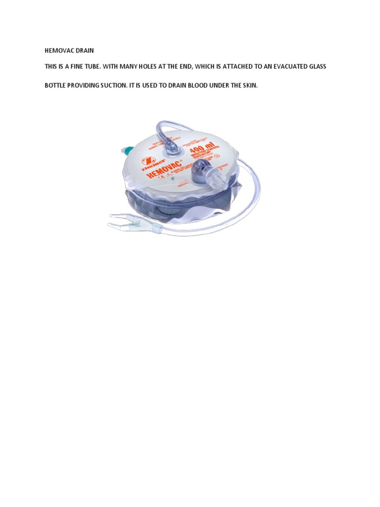 Hemovac Drain | PDF