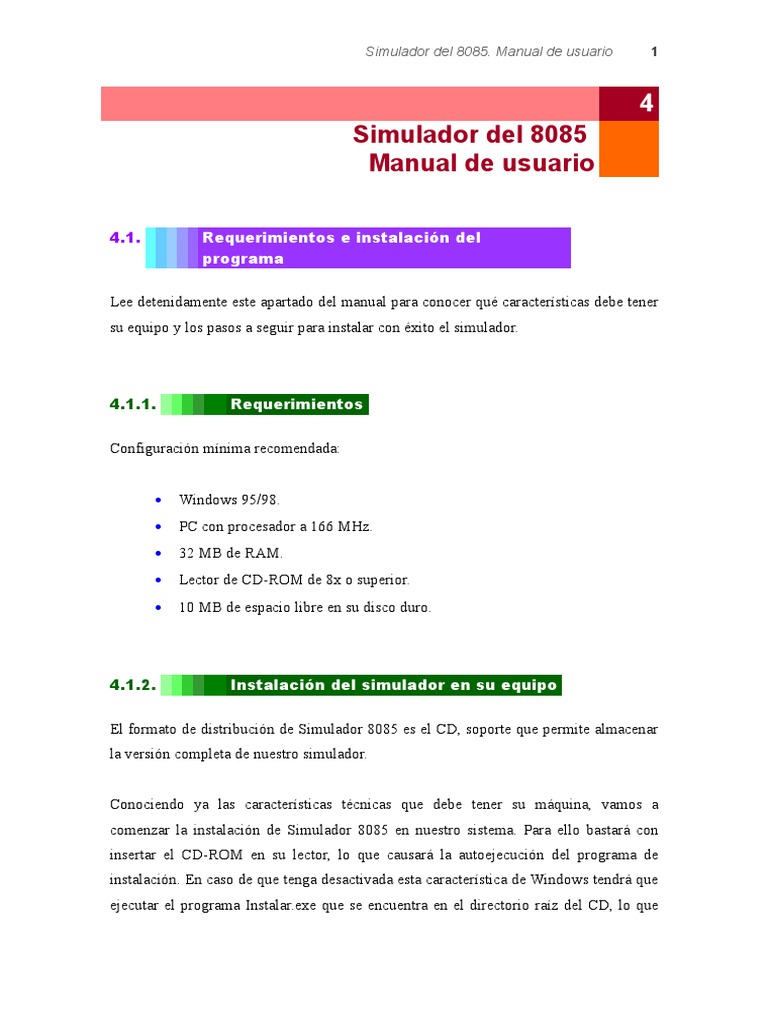 Simulador de 8085 | PDF | Poco | Programa de computadora
