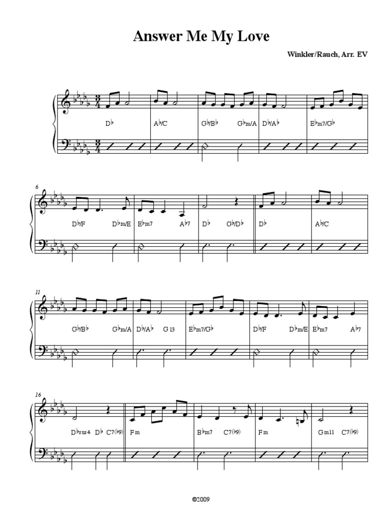 Answer Me My Love | PDF