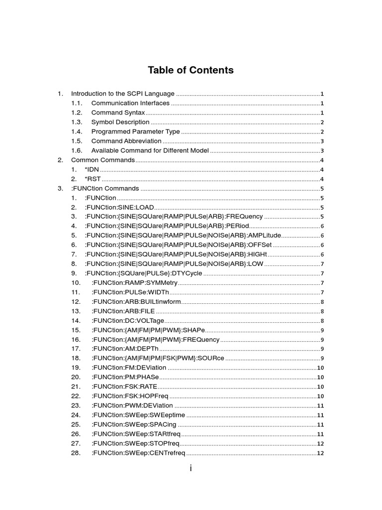 AG Series Waveform Generator SCPI Protocol | PDF | Frequency Modulation ...