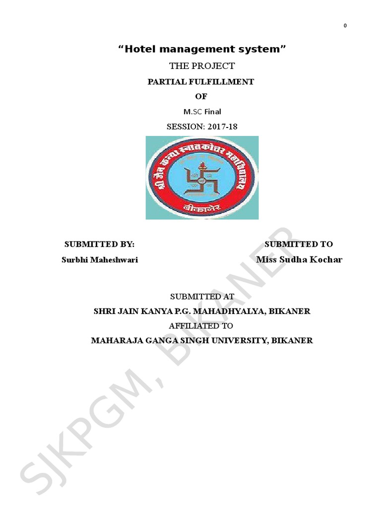 Hotel Management System | PDF | Feasibility Study | Database Design