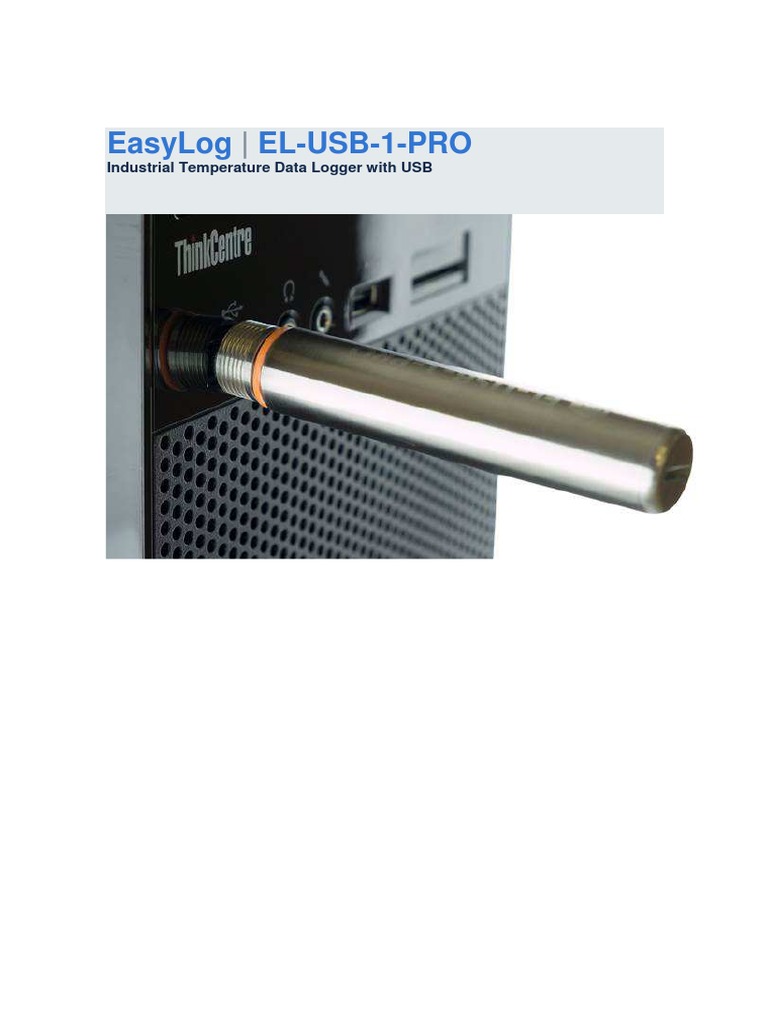 Easylog El-Usb-1-Pro: Industrial Temperature Data Logger With Usb | PDF
