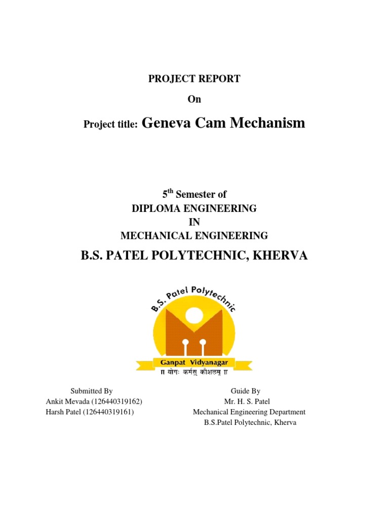 Geneva Cam Mechanism PDF | PDF | Machines | Mechanical Engineering
