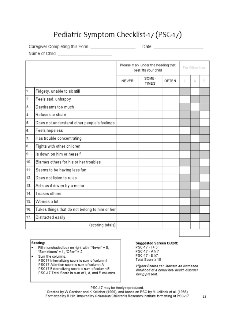 PSC 17 | PDF | Attention Deficit Hyperactivity Disorder | Social Constructionism