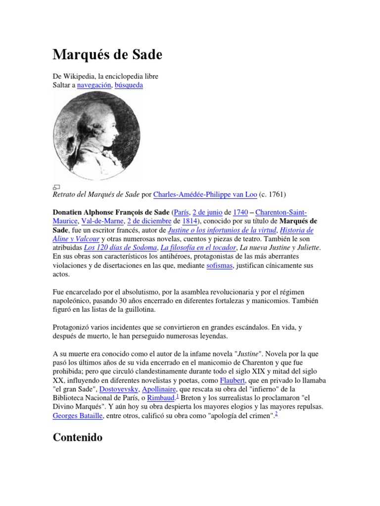 Marqués de Sade | PDF | Marqués De Sade