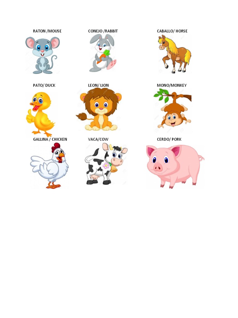 Raton /mouse Conejo /rabbit Caballo/ Horse | PDF