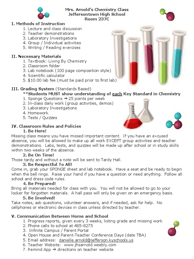 Chemistry Syllabus PDF | PDF