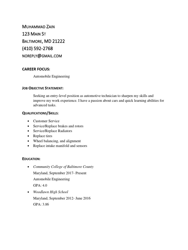 Muhammad Resume Final | PDF