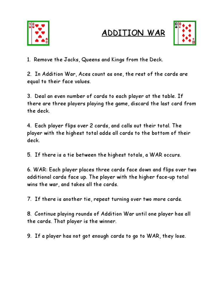 Addition War | PDF