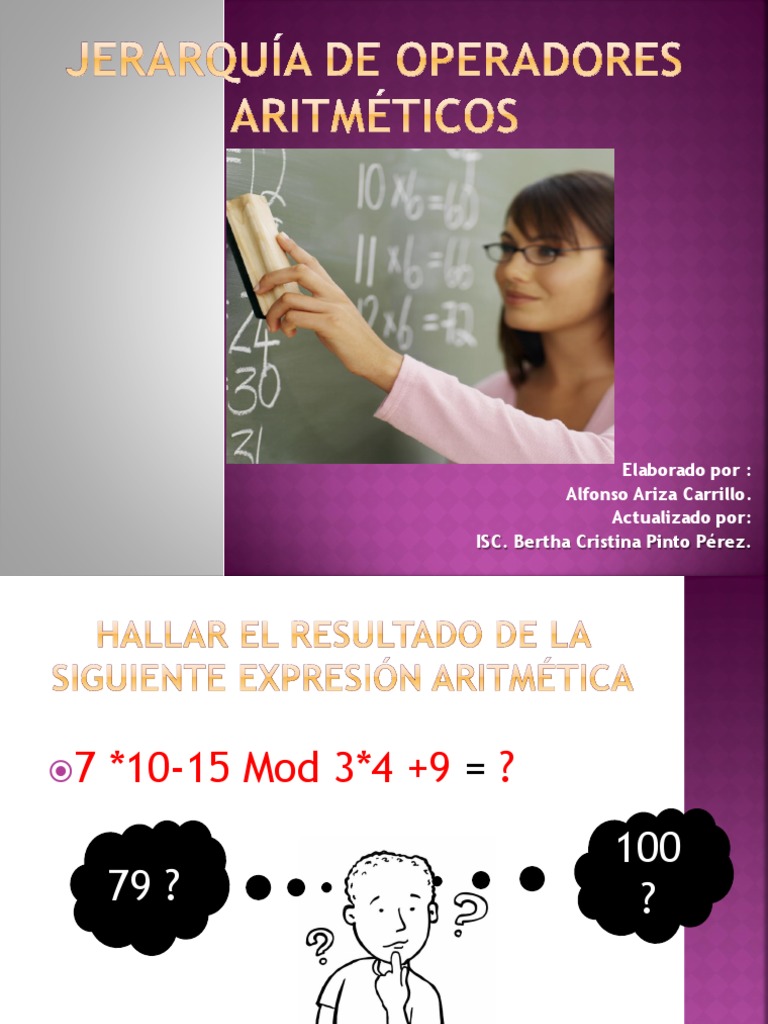 Jerarquia de Operadores Aritmeticos | PDF