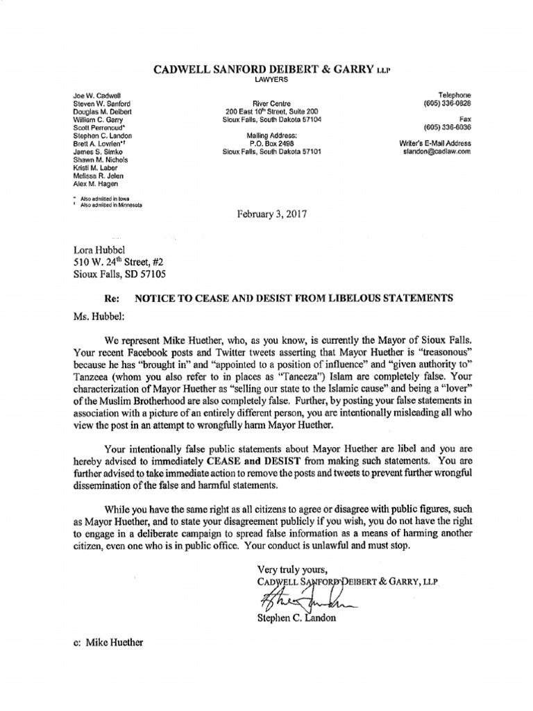 Cease and Desist Letter | PDF