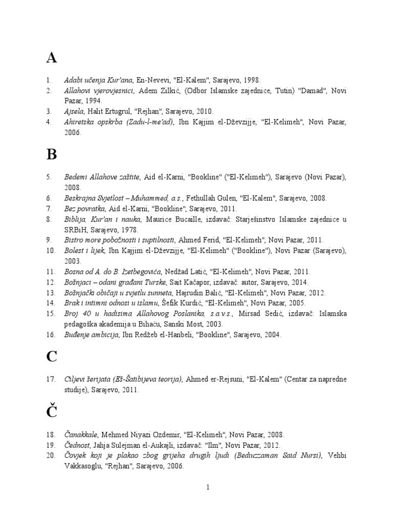 Popis Knjiga PDF | PDF